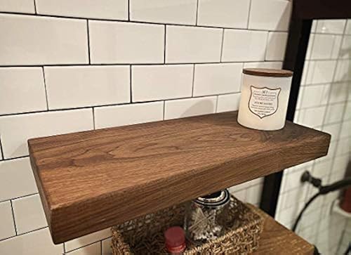 REAL solid Walnut floating Hardwood Butcher Block Shelves in Saudi ...