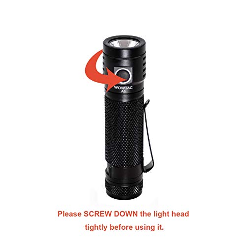 WOWTAC A6 1460 Lumens Compact LED Handheld Flashlight, 104 Days Super Long Standby Pocket-Sized ...