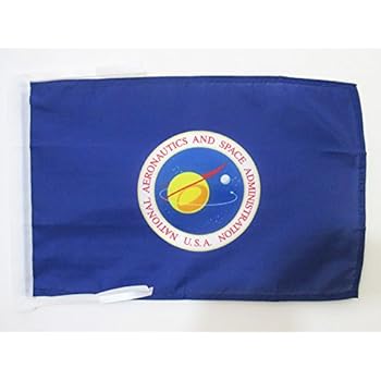 Amazon.com : UNITED STATES NASA FLAG 18'' x 12'' cords - US NATIONAL ...