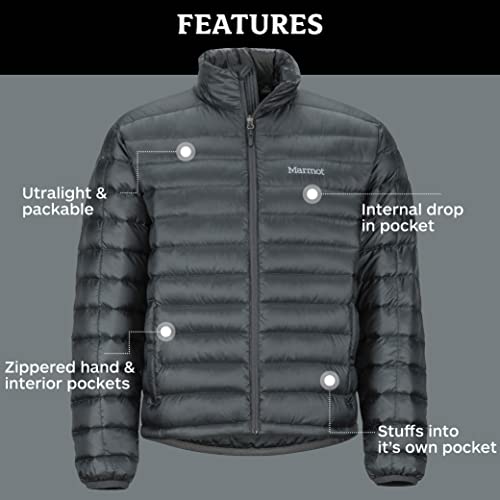 Marmot Men’s Zeus Jacket | Down-Insulated, Water Resistant, Lightweight, Slate Grey, Medium ...