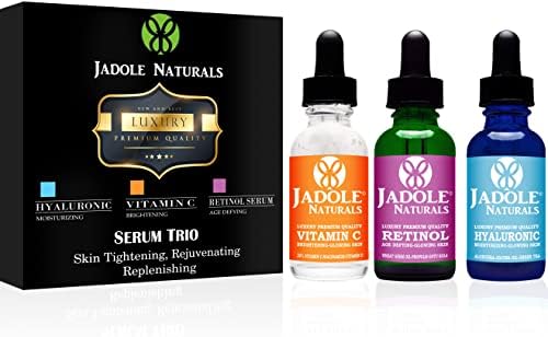 Jadole Naturals Vitamin C, Retinol And Hyaluronic Acid Serum Set | Anti ...