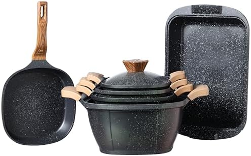 سعر New Klein Healthy Granite Nonstick Square Kitchen Cookware Set 10 ...