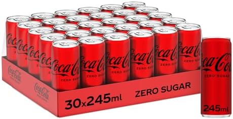 Coca Cola Zero Carbonated Soft Drink, Cans, 30 x 245ml price in Saudi ...