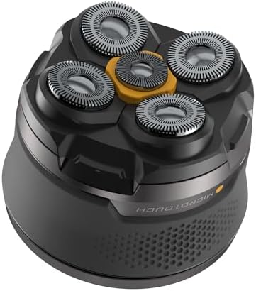 Micro Touch Titanium Electric Head Shaver - Rechargeable Head and Face ...