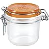 Amazon.com | Bormioli Rocco Fido Square Clear Jar with Chalkboard, 50-3 ...