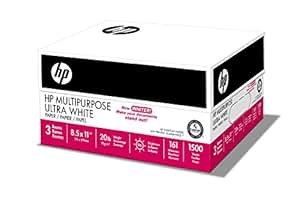 HP Printer Paper, Multipurpose Ultra White Copy Paper, 20lb, 8.5 x 11 ...