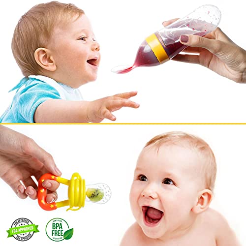 Gedebey Baby Food Pacifier Feeder - 3 Pack | 2 Silicone Baby Feeder ...