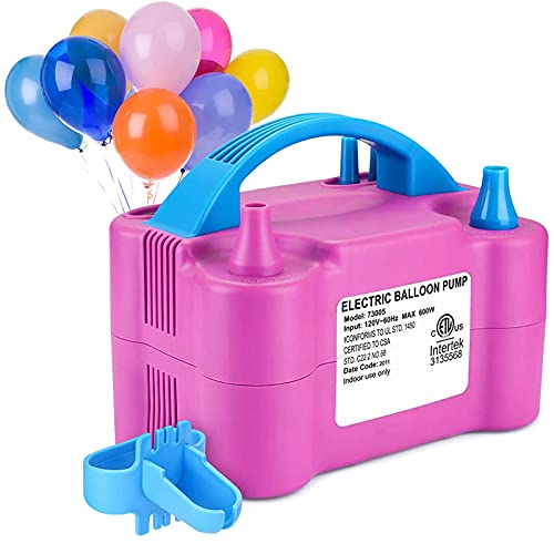 Balloon Pump, Electric Balloon Pump Portable Dual Nozzle Baloon ...
