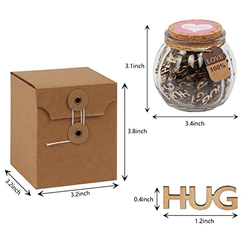Give a Hug - Jar of Hugs - HUG Wooden Decorative Letter Gift - Hugs to ...