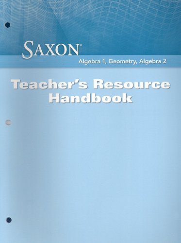 Saxon Math: Teacher's Edition Resource Handbook 2009: 9781602775930 ...