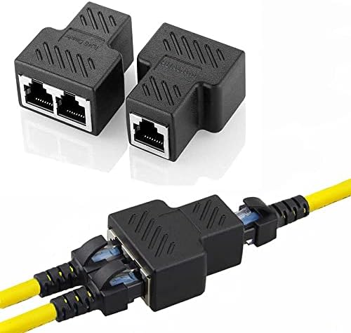 2 pack RJ45 Splitter Connectors Adapter 1 to 2 Ethernet Splitter ...