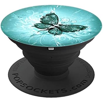 Amazon.com: Butterfly - Green Teal Butterfly Design PopSockets Grip and ...