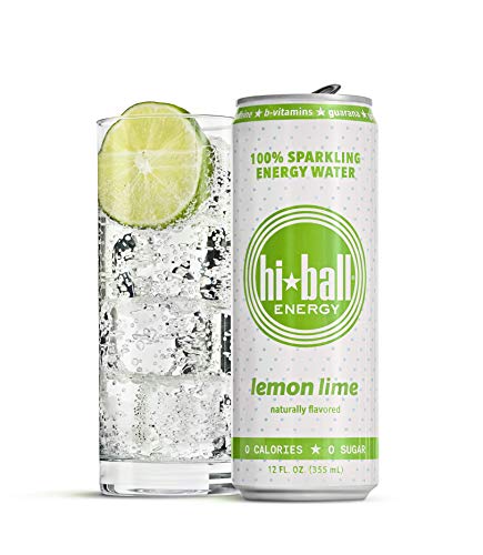 Hiball Energy Lemon Lime Sparkling Energy Water, Zero Sugar and Zero Calorie Energy Drink, 12 ...