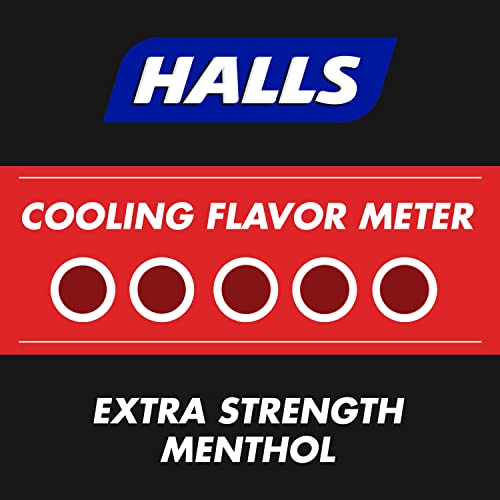 Halls Relief Max Strength Extra Strong Menthol Throat Drops, 12 Packs ...