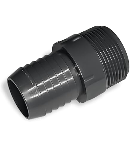 1 Spears 1436-212, 1-1/4" Barbed Insert X 1-1/2" MNPT Threaded PVC Poly ...
