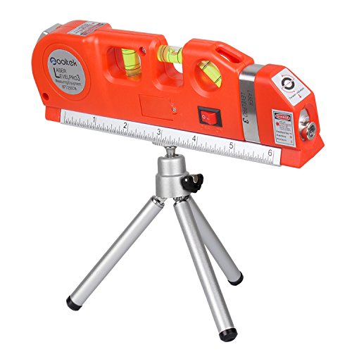 Купить Qooltek Multipurpose Laser Level Line Laser Measure + 8ft Tape ...