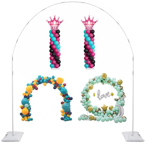 Decojoy Balloon Arch Stand, 7.5ft Large Round Backdrop Frame ...