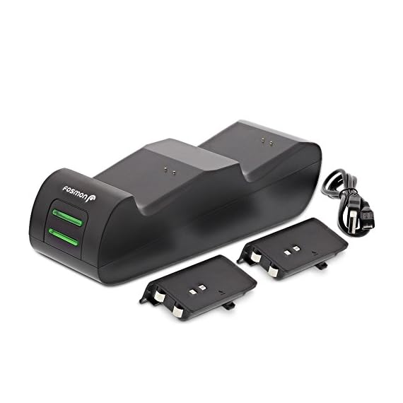 Fosmon Xbox One/One X/One S Dual PRO Controller Charger, [Dual Slot ...