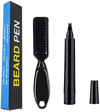 Men's New Beard Filler Pencil Pen and Brush Kit, Barber and Salon Beard ...