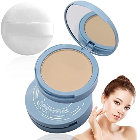 Oil Control Face Pressed Powder Matte Waterproof Flawless Setting Powder, Smooths, Minimizes ...