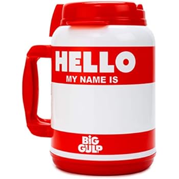 Amazon.com: 7-Eleven Big Gulp Insulated Travel Mug Hello Red (52 oz ...
