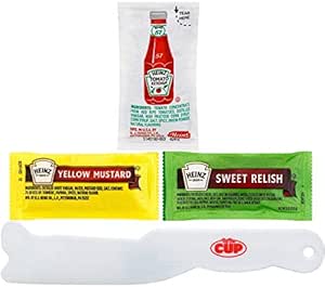 Amazon.com : Heinz Condiment Packet Variety Pack, 100 Each Ketchup ...