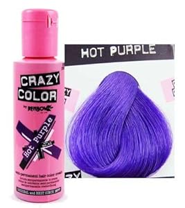 Crazy Colour Hot Purple 100ml Semi Permenant Hair Dye: Amazon.co.uk: Beauty