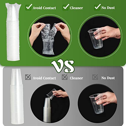 500 Pack 9 OZ Individually Wrapped Plastic Cups,Clear Plastic Cups ...