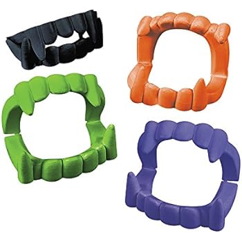 Amazon.com: Fun Express White Plastic Halloween Vampire Teeth - 24 ...
