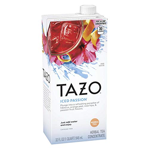 Tazo Iced Tea Concentrate, Iced Passion, 32 Oz Tetra Pak, 6/Carton in ...