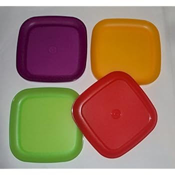 Amazon.com | Vintage Tupperware 8 Inch Square Luncheon Plates in ...