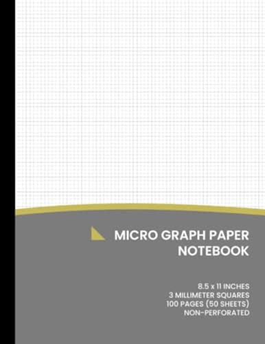 Micro Graph Paper Notebook: 3mm Grid Small Squares for Architects and ...