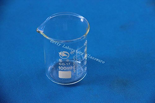 5L - Eisco Labs Premium Extra Thick Borosilicate 3.3 Glass Extra Large Beaker Low Form with ...