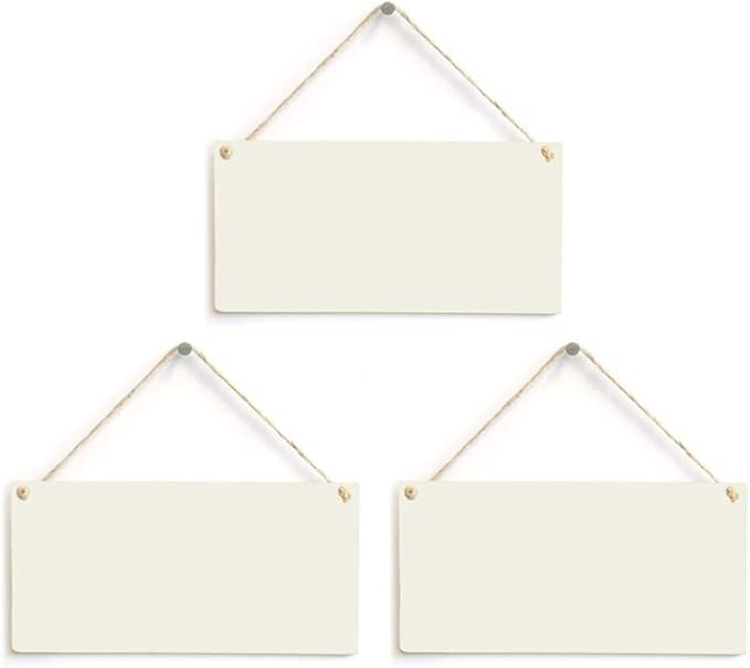 Amazon.com: 3 Pcs Rectangle Wood Sign Unfinished Wood DIY Crafts Blank ...