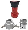 SpringSpray 2" NPSH Heavy-Duty Industrial Fire Hose Nozzle with 2 x ...