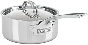 Amazon.com: Viking Culinary 3-Ply Sauce Pan, 2 Quart, Stainless Steel ...