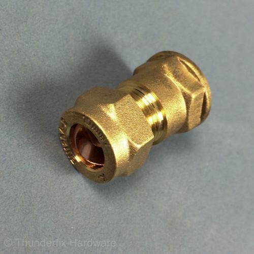 10mm x 1/4" BSP Female Compression Coupling Brass CxFI Pipe Fitting ...