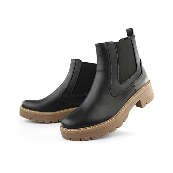 Hawkwell Women's Slip On Chunky Heel Ankle Chelsea Boot | Pretty Boots ...