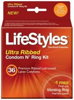 Amazon.com: Lifestyles Ansell 6946 Ultra Ribbed Condom N' Ring Kit 36's ...