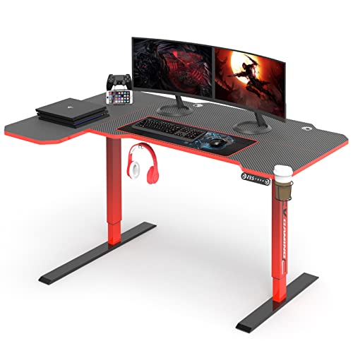 CharaVector Black Ergonomic Gaming Electric Standing Desk 63", Electric ...