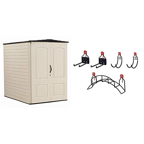 Rubbermaid Large Vertical Resin Weather Resistant Outdoor Garden ...