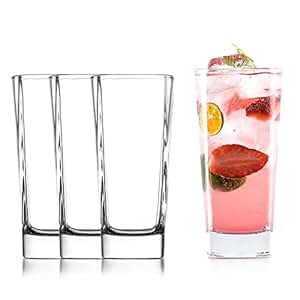 Amazon.com: Sweese 4693 Square Drinking Glasses, Heavy Base Highball ...
