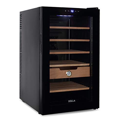 Buy DELLA Freestanding Cigar Humidor Cooler Built-in Hygrometer LED ...