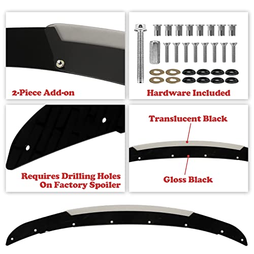 Acmex Wickerbill Spoiler Compatible for Dodge Charger 2015-2023 2 Piece ...