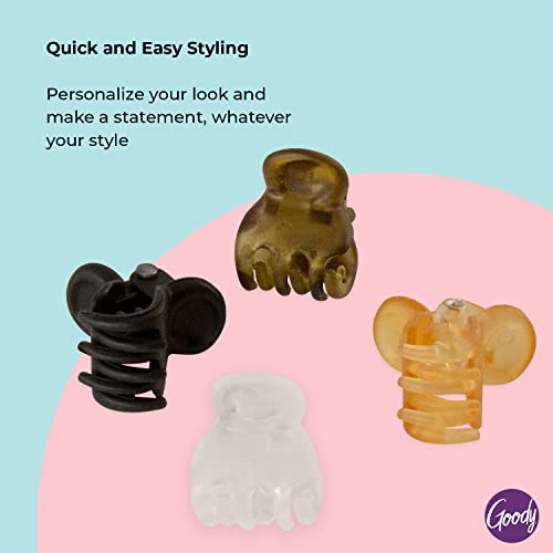 Goody Classics Mini Claw Clips - Assorted Colors - Great for Easily ...