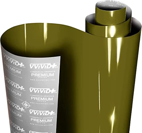 VViViD+ Ultra Gloss Combat Military Green 1ft x 5ft Vinyl Car Wrap ...
