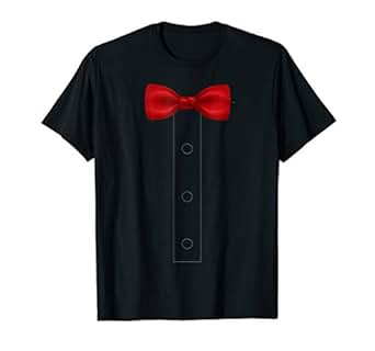 Amazon.com: Funny FAUX FAKE Tuxedo T-Shirt with bow-tie: Clothing