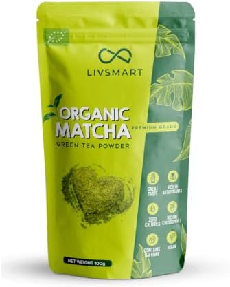 Livsmart Organic Matcha Tea Powder (100g, 50 servings) - Premium Grade ...