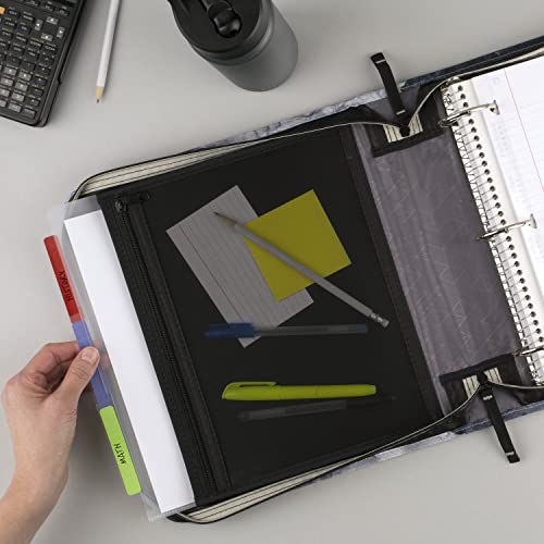 Five Star Zipper Binder, 2 Inch 3-Ring Binder With Removable File ...
