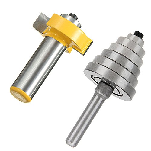 Yakamoz 1/2 Inch Shank Rabbeting Router Bit Rabbet Router Bit Set with ...
